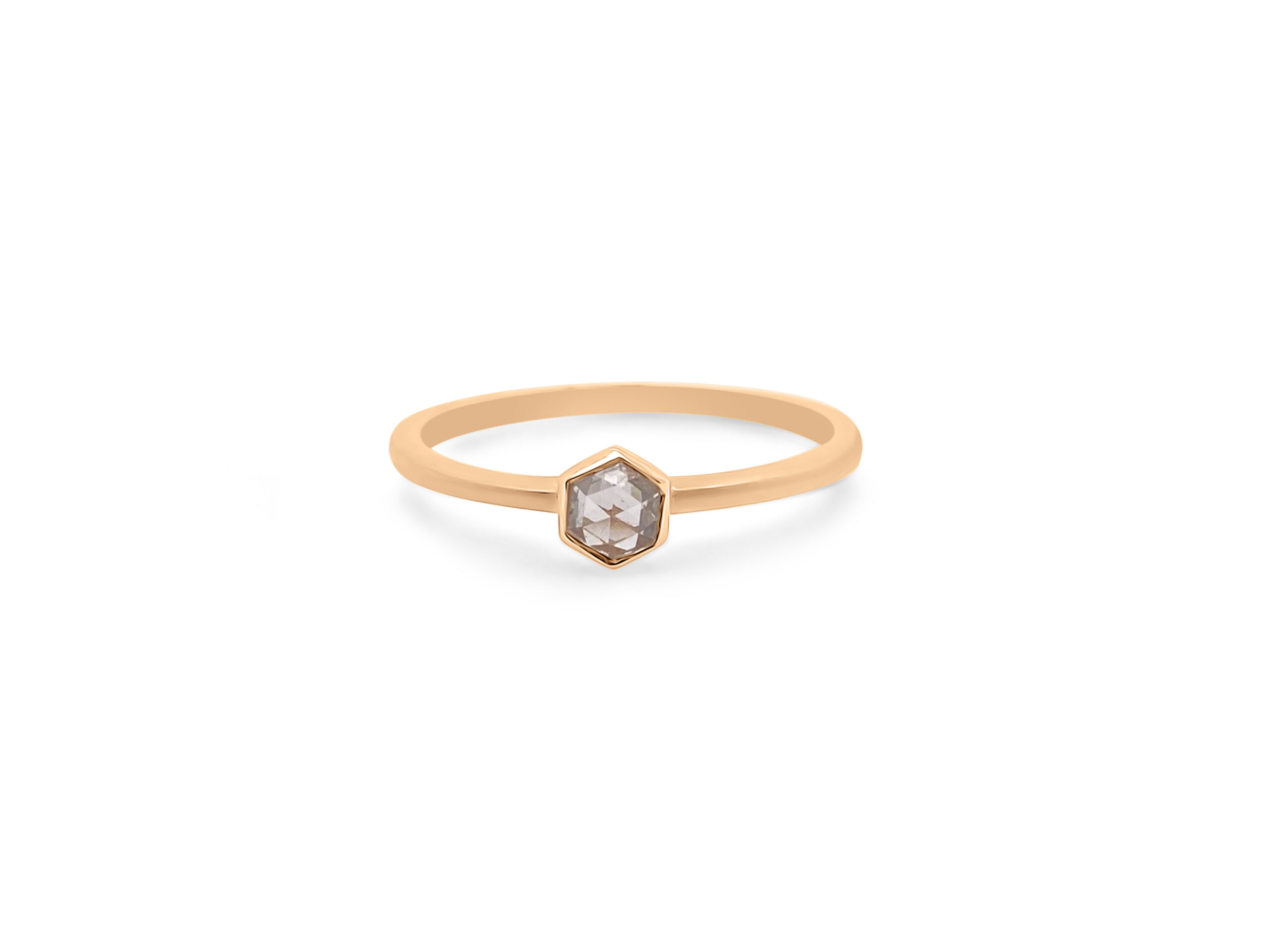 Octagon Cut Diamond Ring - Gold 'N I